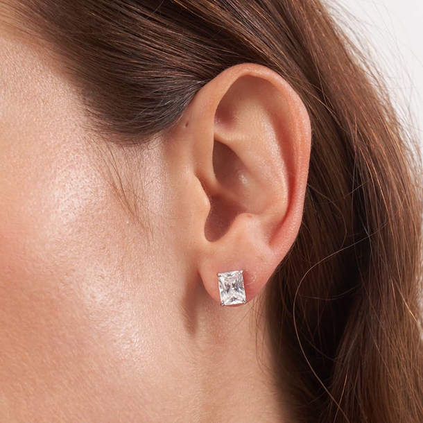 Brinco Hailey Quadrado Prata 925 - Misha por Mica Rocha