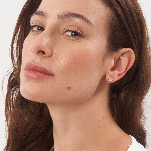 Brinco Hailey Solitário Prata 925 - Misha por Mica Rocha